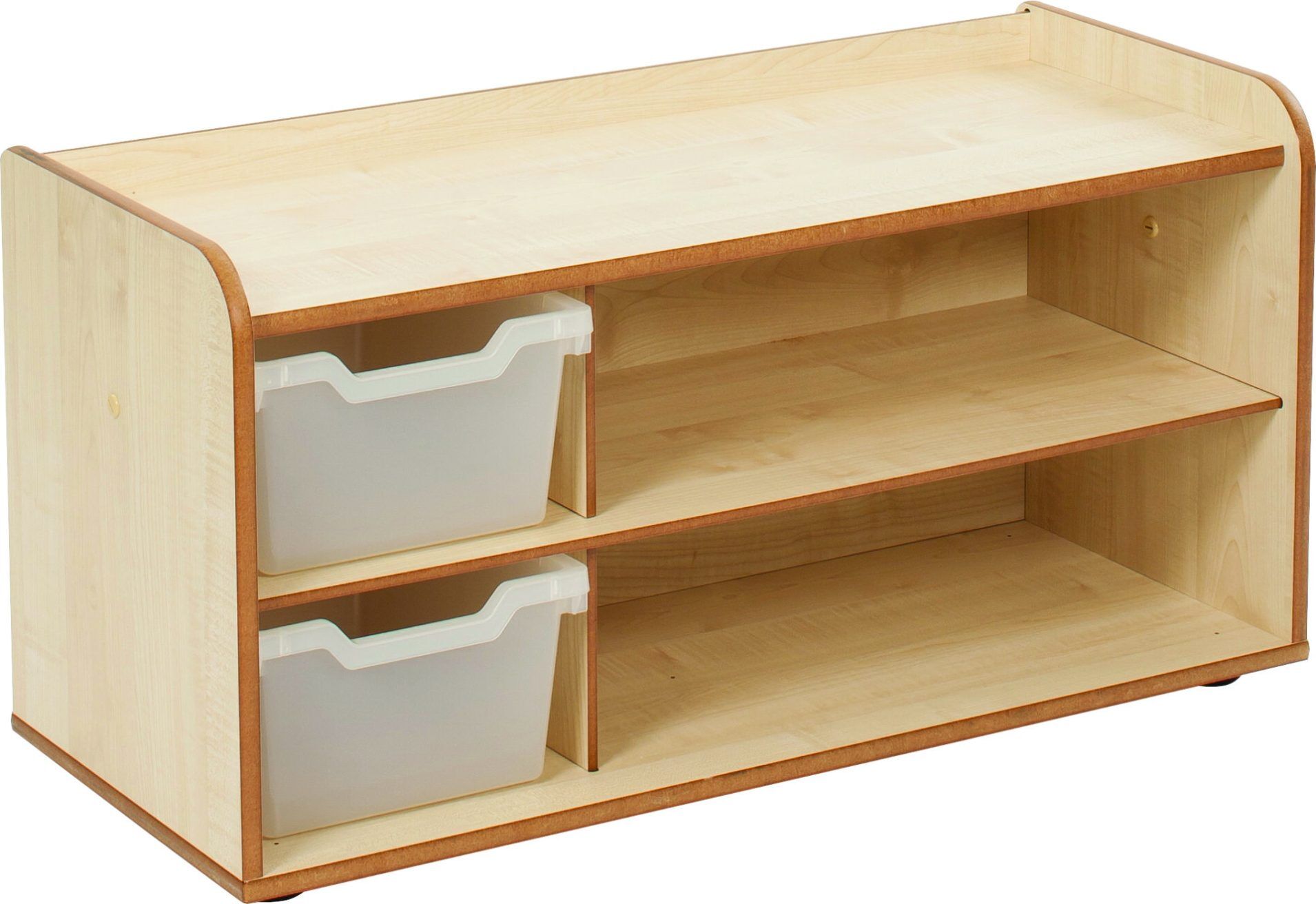 2 Tray Unit with Shelves & Clear Trays - Twoey