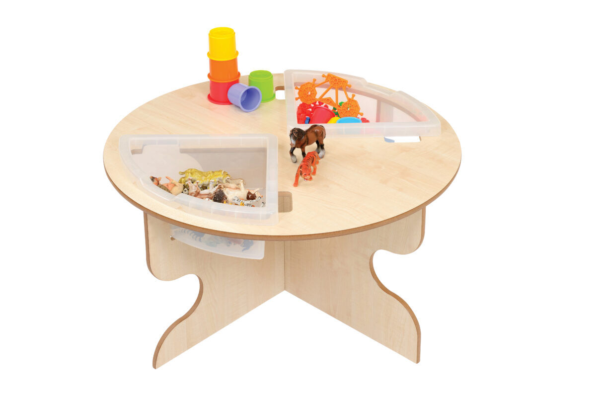 Toddler Tray Table 460mm High with Inset Trays - Twoey