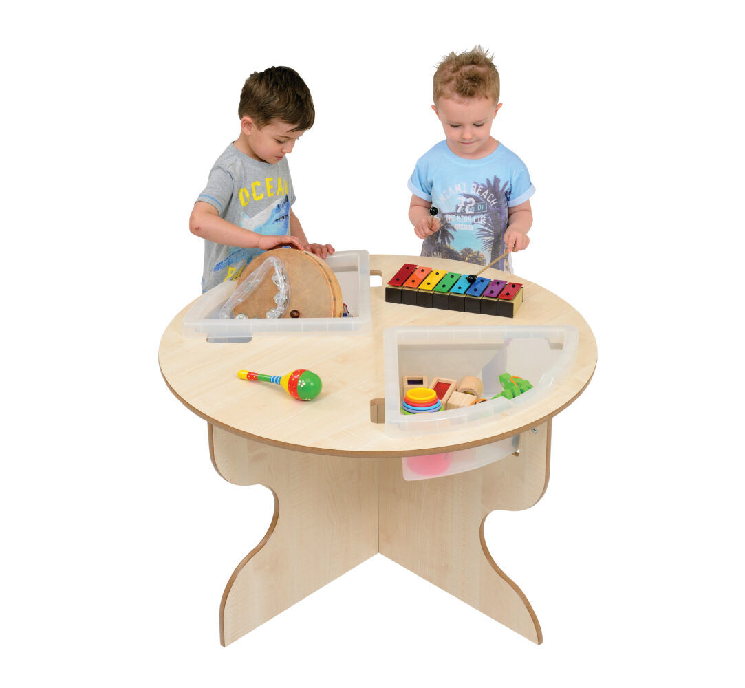 Pre School Tray Table 530mm High with Inset Trays - Twoey