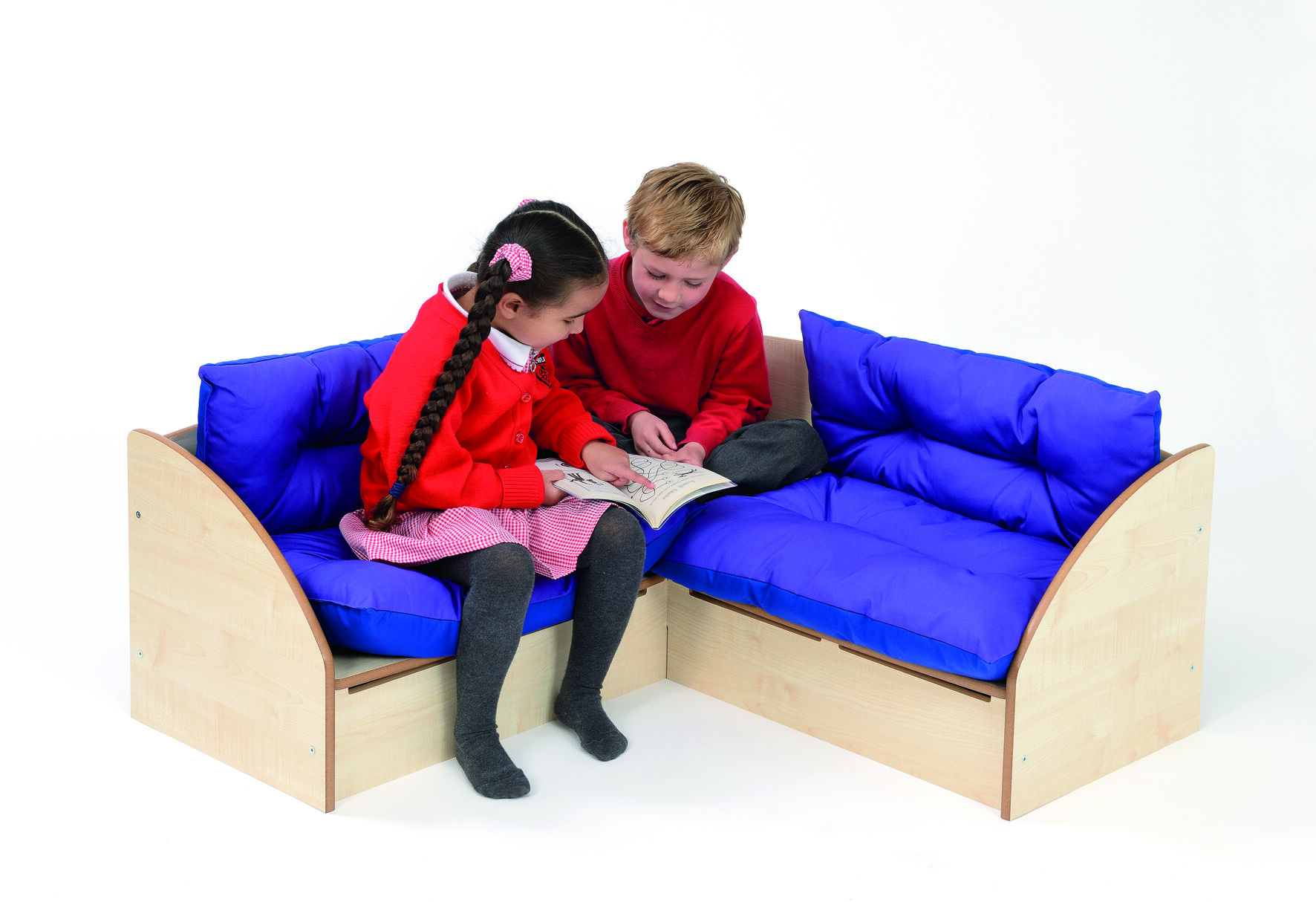 Reading Corner Seat with Purple Cushions - Twoey